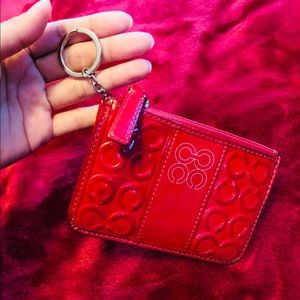 Coach | Accessories | Authentic Coach Key Ring With Zipper Pouch | Poshmark